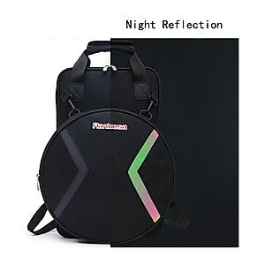 MoonEmbassy Silent Drum Pad Bag for 12 Inch,Drum Practice Pad Bag,Waterproof,with Adjustable Dual Straps Dumb Drum Practice Pad Bag