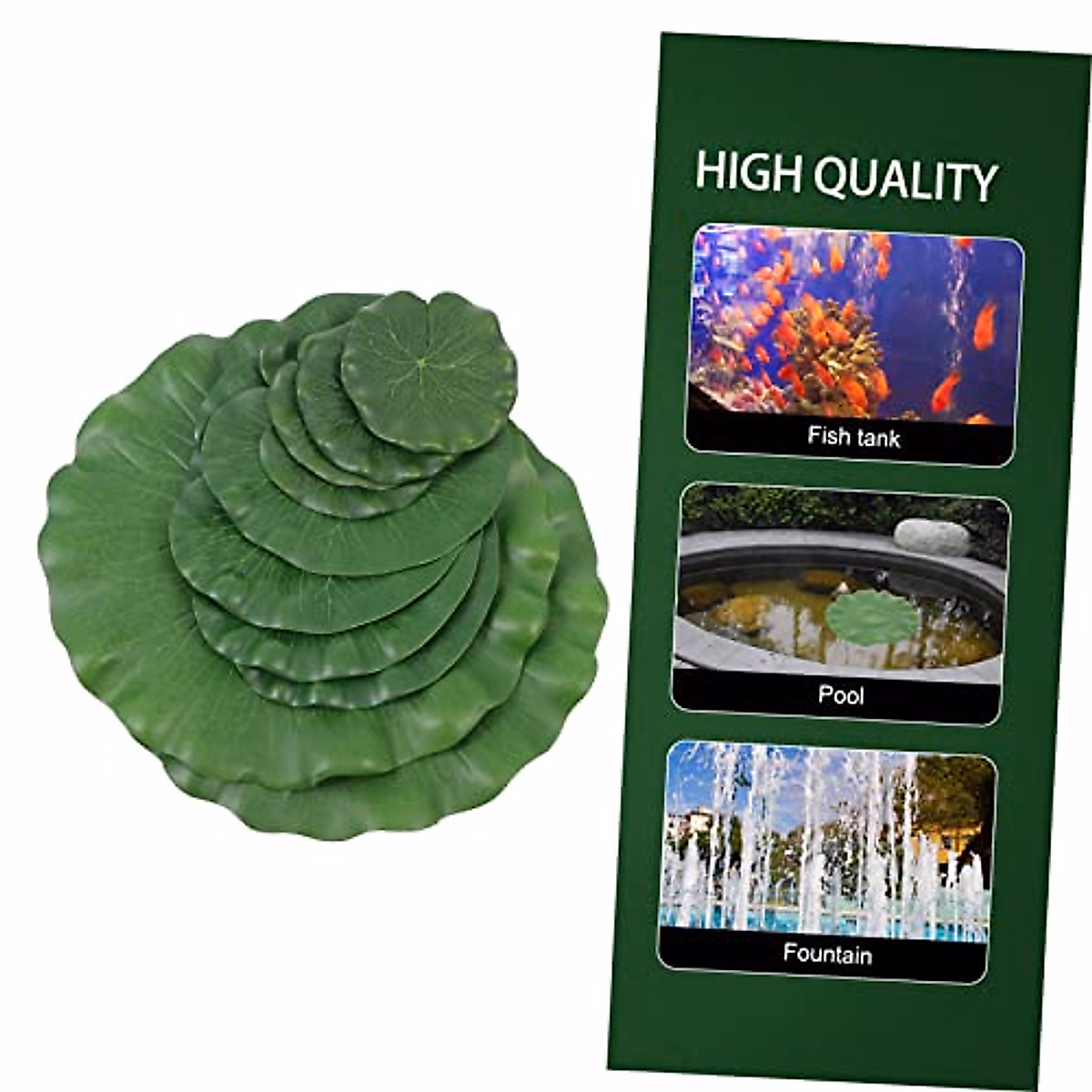 DECHOUS Lily Pad 10pcs Fish Tank Simulated Lotus Leaf Faux Greenery Artificiales para Fake Plant Decor Water Flower Floating Foam Water s Pond Lilly Pad Garden Lotus Leaves