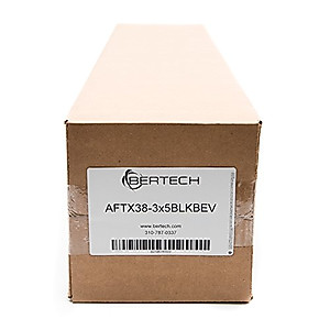 Bertech Anti-Fatigue Floor Mat, 3 Feet x 5 Feet x 3/8 Inch Thick, Textured Pattern Top, Bevelled on All Sides, Black, Made in USA - AFTX38-3x5BLKBEV