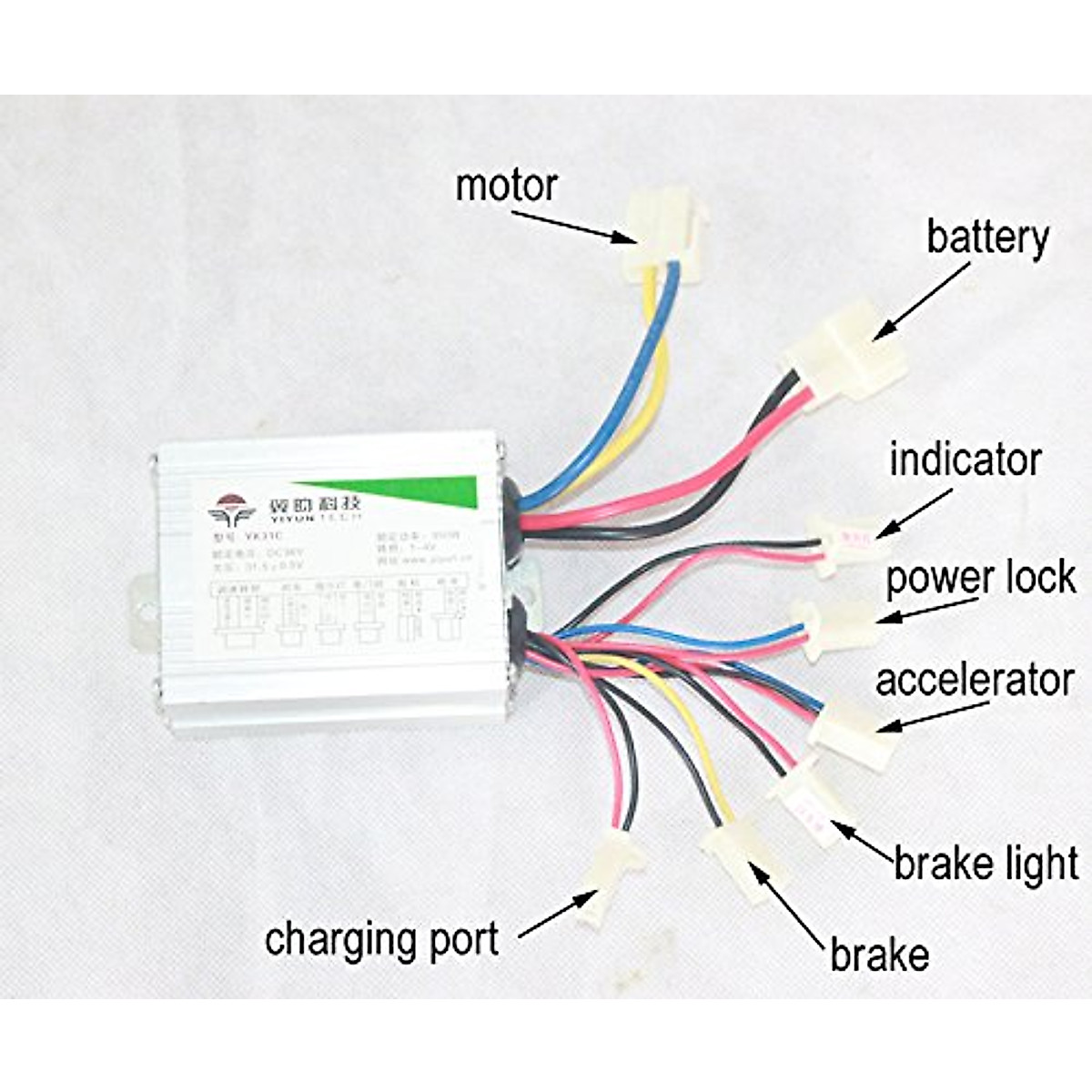 L-faster 24V36V 350W Motor Kit Electric Gokart Engine System with Gas Pedal Electric Child Bike Conversion Kit DIY Electric 4-Wheels Cart (24V350W Pedal kit)