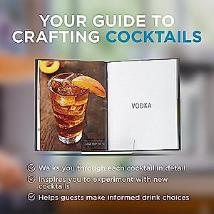 Bartesian Cocktail Menu Book - 2023 Mixed Drinks Recipe Bartender Book with Pictures and Recipes of All Cocktails - Mixology Bartending Book Elevates Home Bar Aesthetic