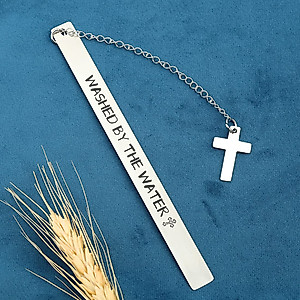 Baptism Gifts for Girl Boy Adult Christmas Bookmark Gift for Women Men First Communion Gift for Goddaughter Kid Baby Godson Godchild Religious Gifts Keepsake for Son Daughter Family