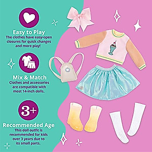 Glitter Girls – Sweet Dazzle Tutu & Sweater Deluxe Outfit - 14-inch Doll Clothes & Accessories For Girls Age 3 & Up – Children’s Toys
