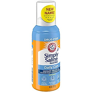 ARM & HAMMER Simply Saline Nasal Care Daily Mist 4.5oz – Instant Relief for Every Day Congestion – One 4.5oz Bottle