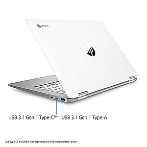 HP X360 14 Chromebook Laptop Computer 14" HD SVA Touch Display Intel Pentium Dual-Core N5000 Processor 4GB DDR4 128GB eMMC WiFi Webcam Chrome OS Google Classroom Compatible w/ 32GB SD Card