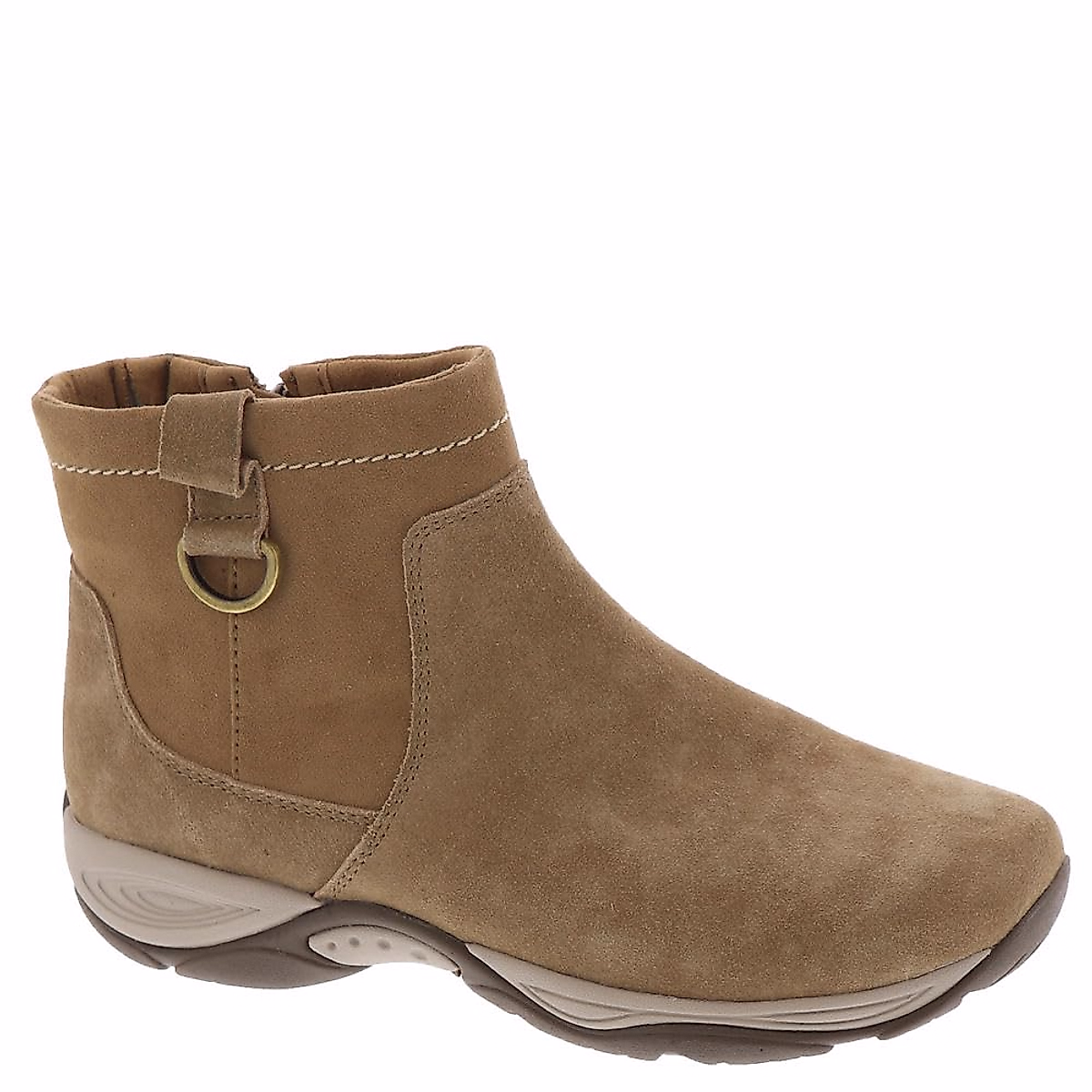 Easy Spirit Women's Elton Ankle Boot, Taupe Suede, 7.5 Wide