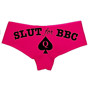 Knaughty Knickers Slut for BBC Queen of Spades Logo Tatoo Panties Plus Size Too Black