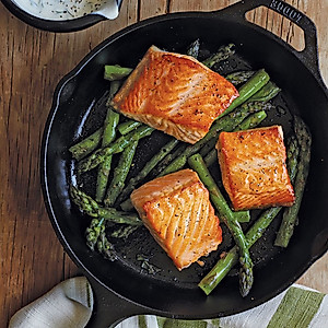 Lodge EC6D38 Enameled Cast Iron Dutch Oven, 6-Quart, Lagoon & L8SK3 10-1/4-Inch Pre-Seasoned Skillet
