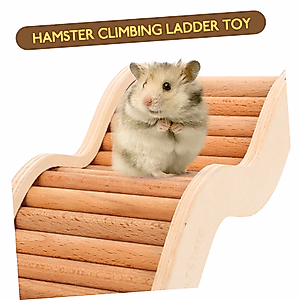 balacoo 3pcs Hamster Climbing Ladder Critter Cage Rabbit Toys for Bunnies Cage Rat Toys Ladder Toy for Chinchilla Hamster Dodging Chinchilla Training Ladder Chinchilla Ladder Wooden