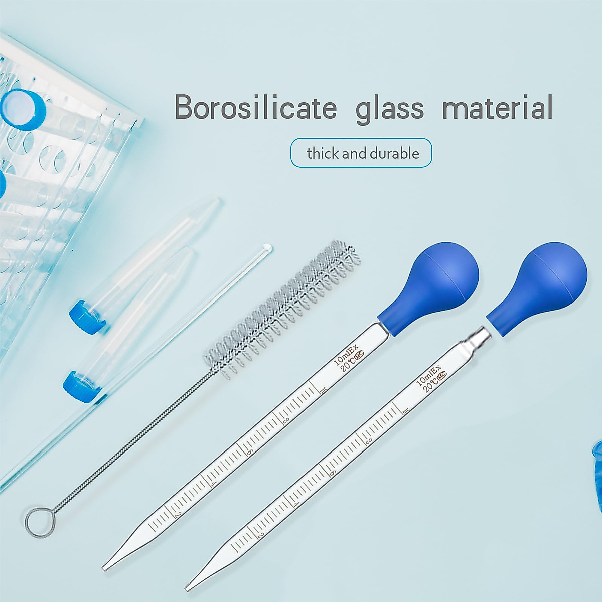 Droppers 10ml Pipettes Glass Graduated Dropper Lab Pipette Liquid Pipette (4)