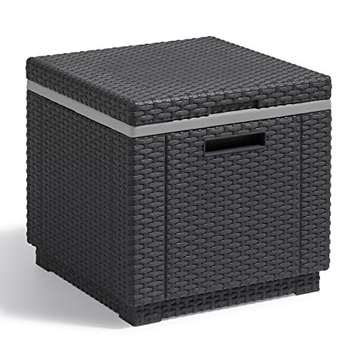 Keter Ice Cube Beer and Wine Cooler Table Perfect for Your Patio, Picnic, and Beach Accessories, Graphite