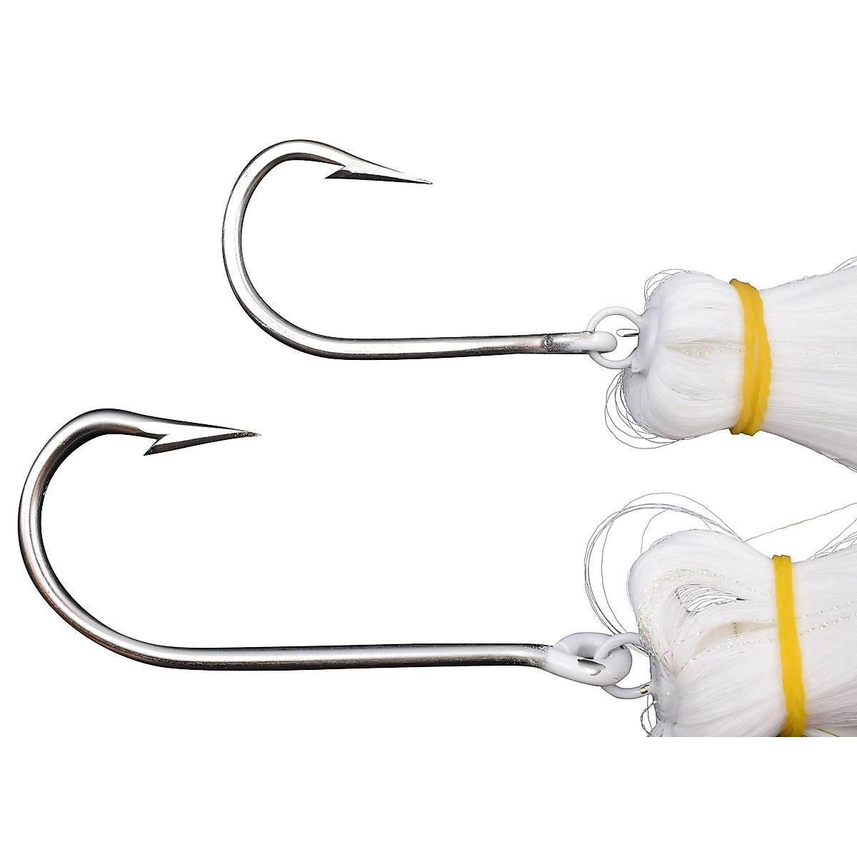 Last Cast Tackle White 6oz & 24oz Bucktail Tandem Parachute Trolling Rig #1050-W