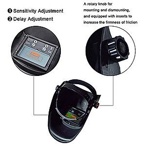 Welding Helmet, TEKWARE Solar Power Auto Darkening Welding Hood Welder Mask Breathable Grinding Helmets with Adjustable Shade Range 4/9-13