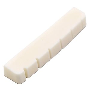 DISENS 6 String Electric Guitar Nut Slotted Bone Nuts Flat Bottom for Guitar Replacement Parts Accessories (43x6x8.5mm)