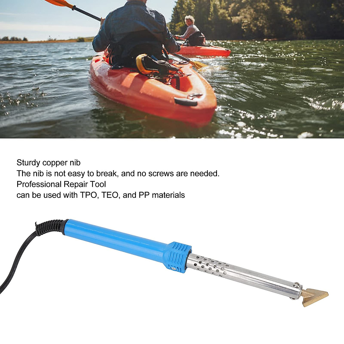 Biitfuu Plastic Welding Kit for Surface Repair Stainless Steel for Canoes with Plastic Welder and Rods Set (US Plug 110V 60HZ)