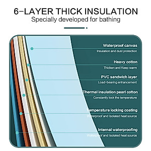 Portable Bath Tub, Foldable Bathtub for Adults and Kids, Therapy Tub for Shower Stall Bathroom Fold Up Japanese Soaking Hot SPA Bathtub, Hot Bath Tub, Ice Bath Tub 45.3''x23.6''x19.7''