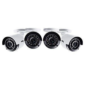 Lorex Indoor/Outdoor 4K Security Camera, Add-On Bullet Camera for Wired Surveillance System, Color Night Vision, 4 Bullet Cameras