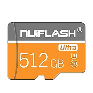 Memory Card 512GB Micro SD Card 512GB Micro SD Memory Cards HIGH Speed for Smart-Phone/Bluetooth Speaker/Tablet/PC/Camera Class 10 TF Card 512GB + SD Card Adapter