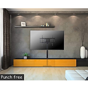 TV Brackets for Wall Mount Tall TV Stand for 65 Inch TV Corner Unit,Black Adjustable Heavy Duty Swivel Universal Floor Stands for for Plasma/LCD/LED OLED TVs