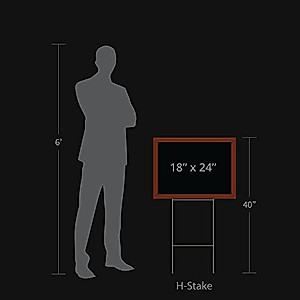 Personalize Custom Yard Sign 24" x 18", Metal H-Stake Included