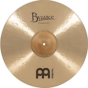 Meinl Cymbals Byzance 18" Traditional Polyphonic Crash with Raw Bell — Made in Turkey — Hand Hammered B20 Bronze, 2-Year Warranty (B18POC)