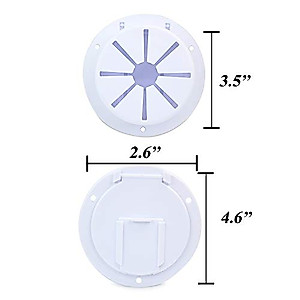 RV Camper Trailer Motorhome Power Cord Hatch Electrical Access Door (White-7W)