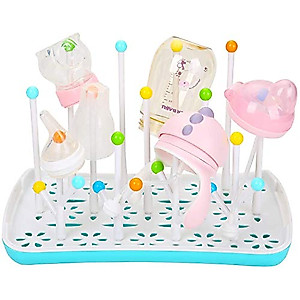 Baby Bottle Drying Rack with Removable Water Tray, Baby Countertop Dryer Rack, Baby Bottle Dryer, Bottle Drying Rack, Drying Rack for Bottles and Accessories, Baby Drying Rack