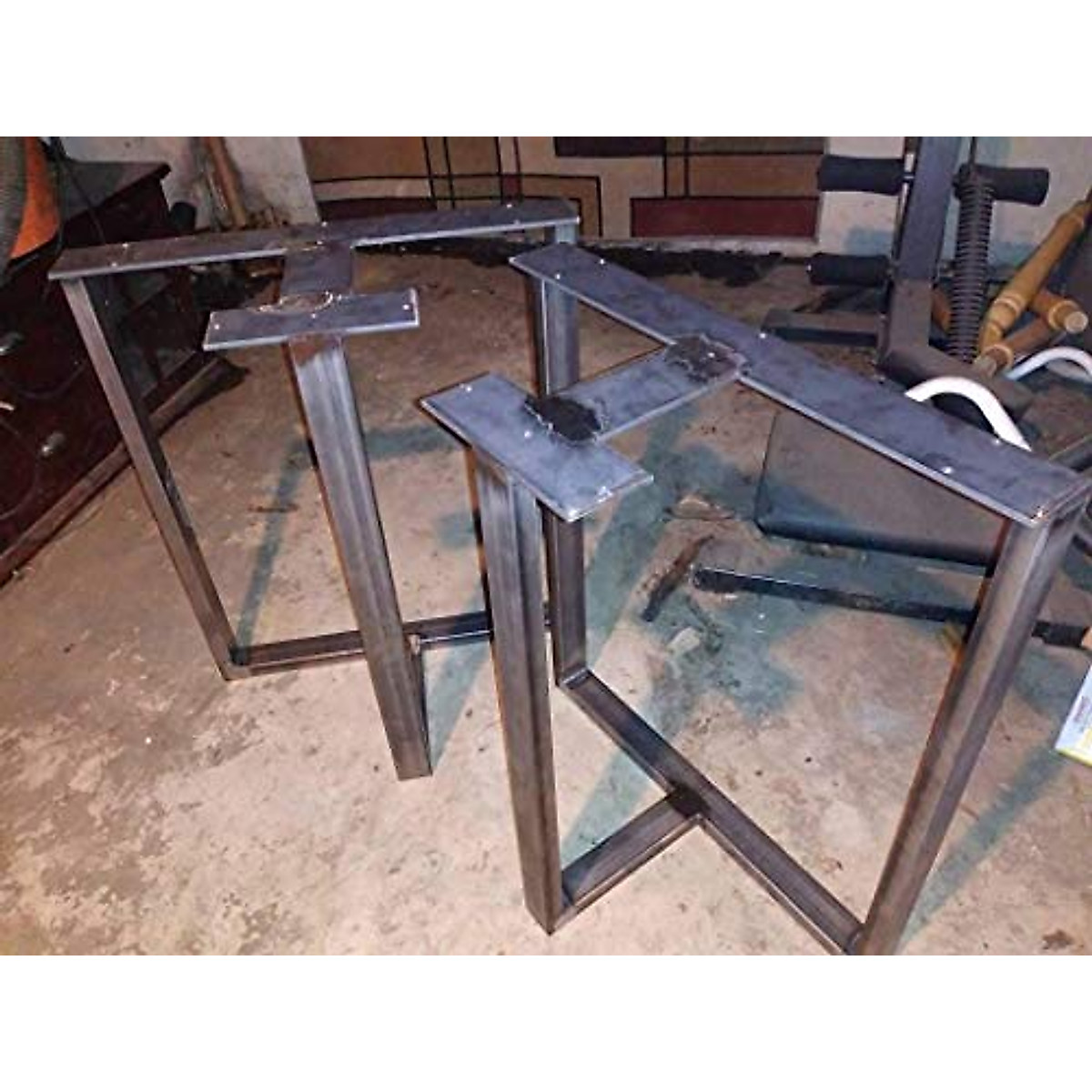 metal table legs -t shaped table base -industrial table base -metal legs for table -rustic table legs -trestle table legs -trestle base -modern table legs
