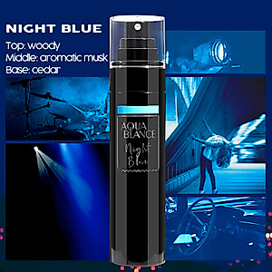 AQUA BLANCE Body Spray For Men, Mens Body Spray, Deodorant For Men Refreshing Fragrance Mist, Pack of 3, Each 3.4 Fl Oz, Tricky Game, Blue, Agiomme