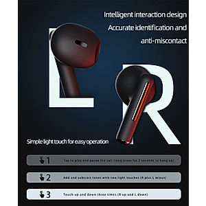 LmtLessDeals True Wireless Bluetooth Earbuds Smart Touch BT 5.3 (Black)
