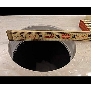 4 Inch Masonry Hole Saw, Diamond Hole Saw, Heavy Duty Dry Core Hole Saw for Concrete Hole Saw Bit Brick, Cinder Block, Core Drill Guide Included Extra Long Depth of Cut