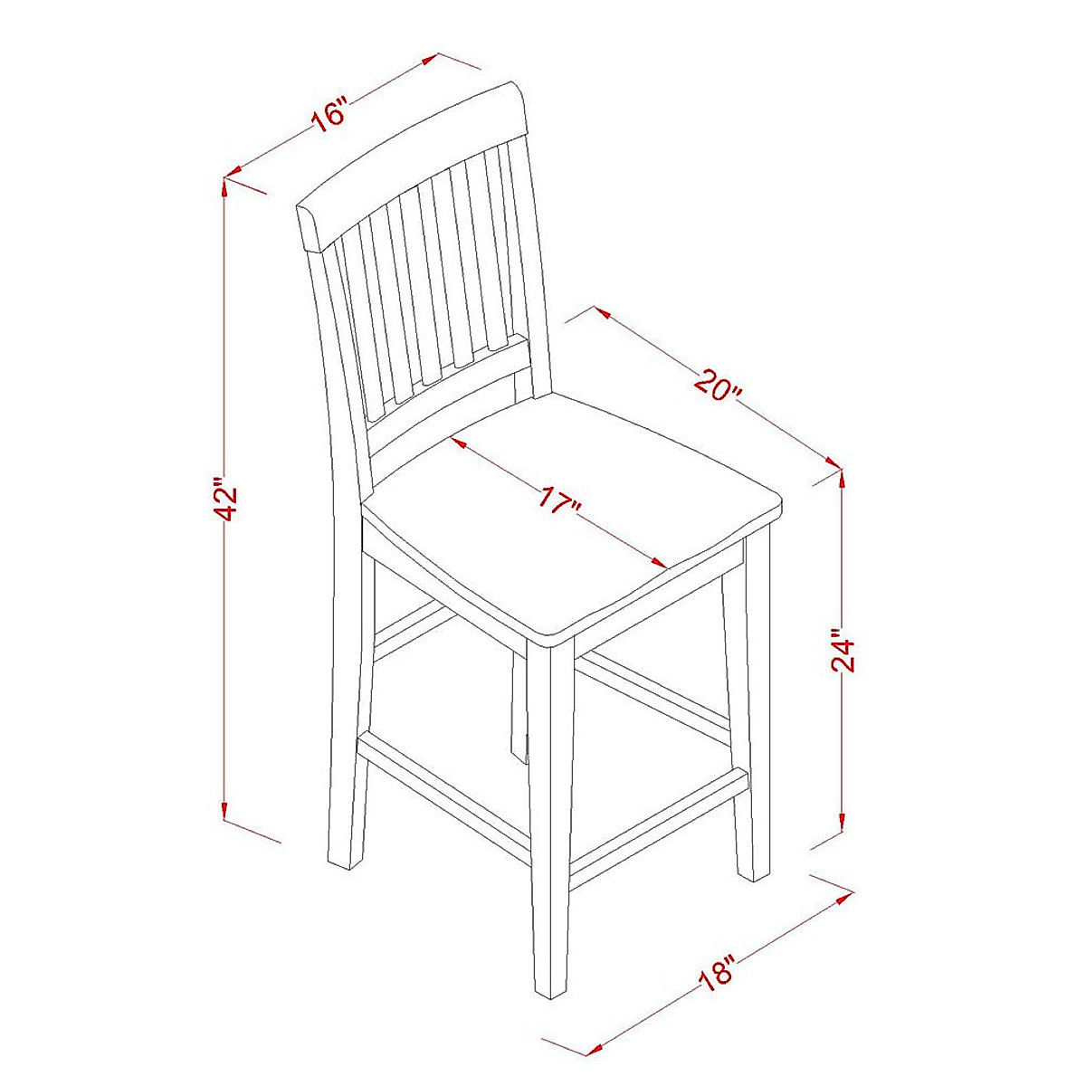 East West Furniture Dining Set, YAVN3-WHI-W