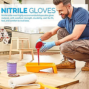 UniGroup Care [100 Pcs] Nitrile Gloves - Powder & Latex Free Disposable Exam Gloves - Medical and Food Grade - 3 Mil - Touch Sensitive - Medium