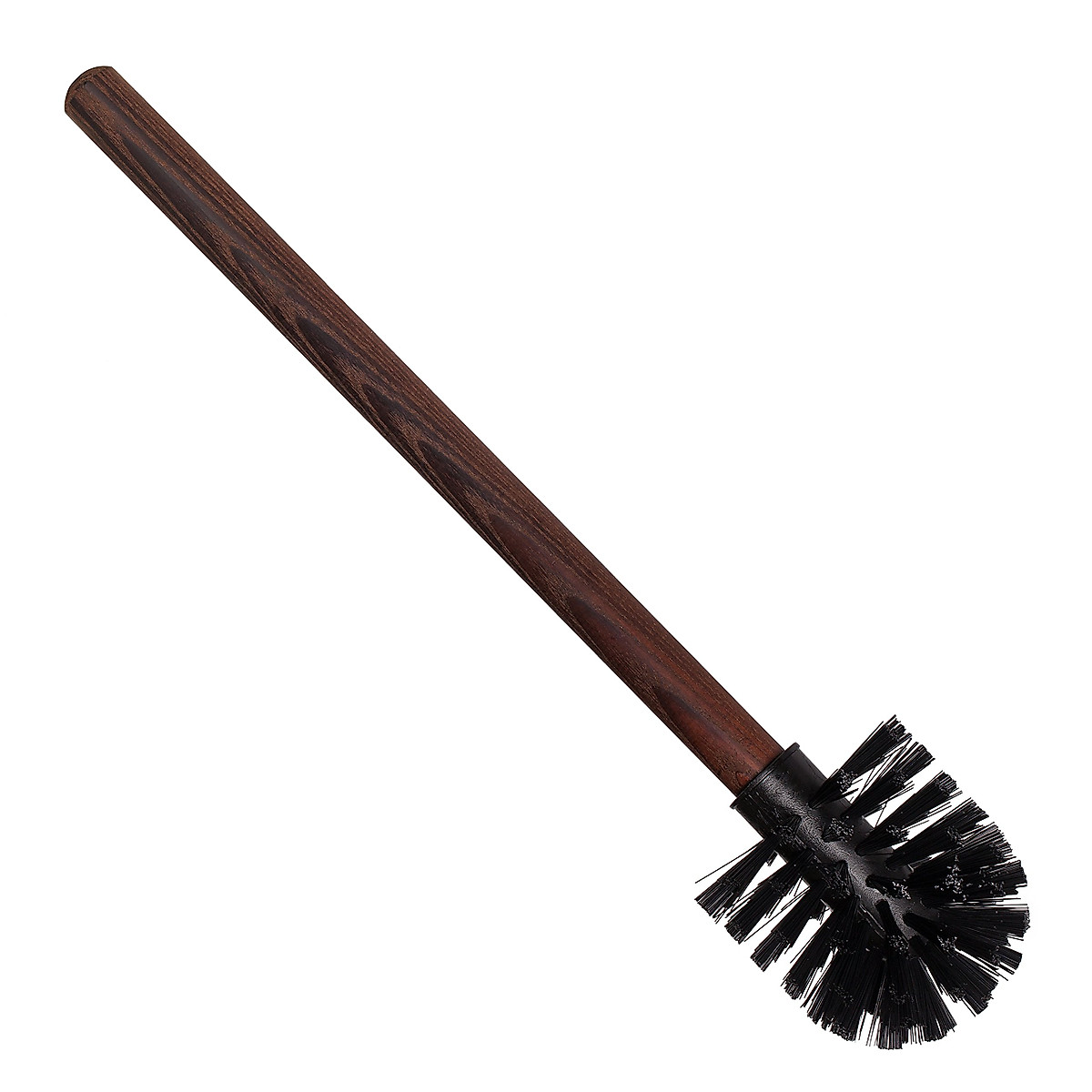 REDECKER Nylon Toilet Brush with Dark Coated Metal Holder, Oiled Thermowood Handle, Replaceable Head, Vintage Design, Made in Germany