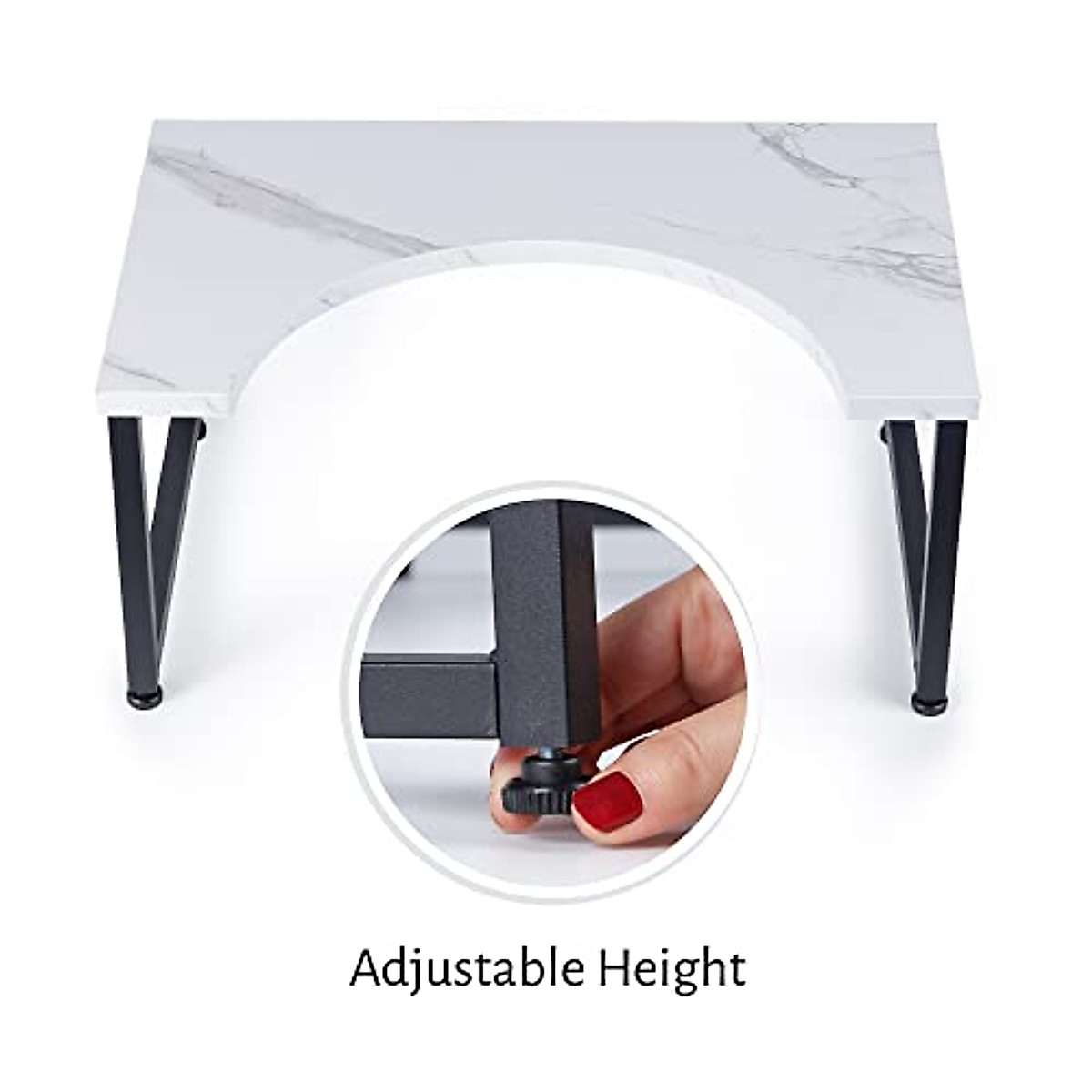 Toilet Step Stool - Potty Step Stool for Adults and Kids - Wooden Marble MDF - Improve Bowel Health and Relieve Constipation with Squatting Position