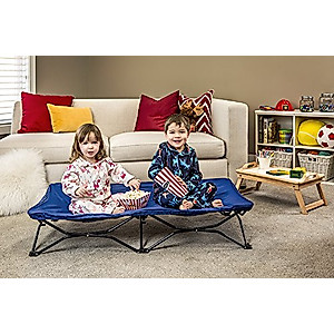 Regalo My Cot Portable Toddler Bed, Includes Fitted Sheet, Royal Blue , 48x24x9 Inch (Pack of 1)