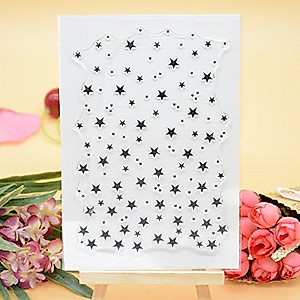 Welcome to Joyful Home 4pcs/Set Wooden Star Brick Crack Background Rubber Clear Stamp for Card Making Decoration and Scrapbooking