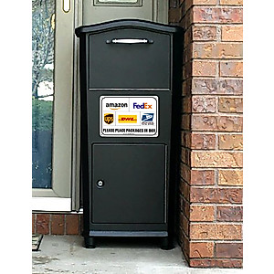 Sicol Plus Package Delivery Sign, Please Place Packages in a Box Delivery Sign, Delivery Instructions Sign UPS, FedEx, Amazon Sign Rust Free Aluminum 0.5mm (Pack of 01) 10 X 7 Inches