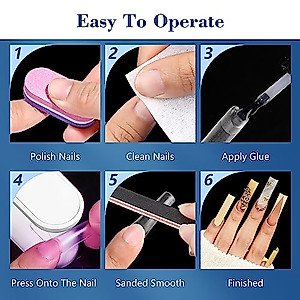 Clear Square Nail Tips, Gel Nail Tips for Acrylic Nails Professional，240PCS XL Nail Tips Full Matte Full Cover Straight Square Nail Tips, Slightly C Curve French Nail Tips Use for Nail Extension