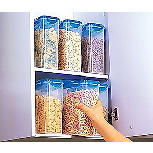 LocknLock Easy Essentials Food lids (flip-top) / Pantry Storage/Airtight containers, BPA Free, top-16.5 Cup-for Cereal, Clear