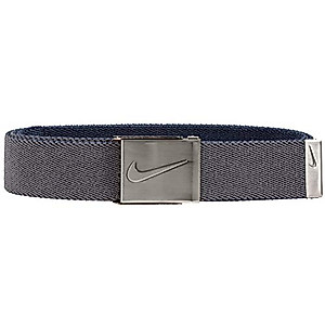Nike Men's Reversible Stretch Web Belt, Navy/Grey, One Size