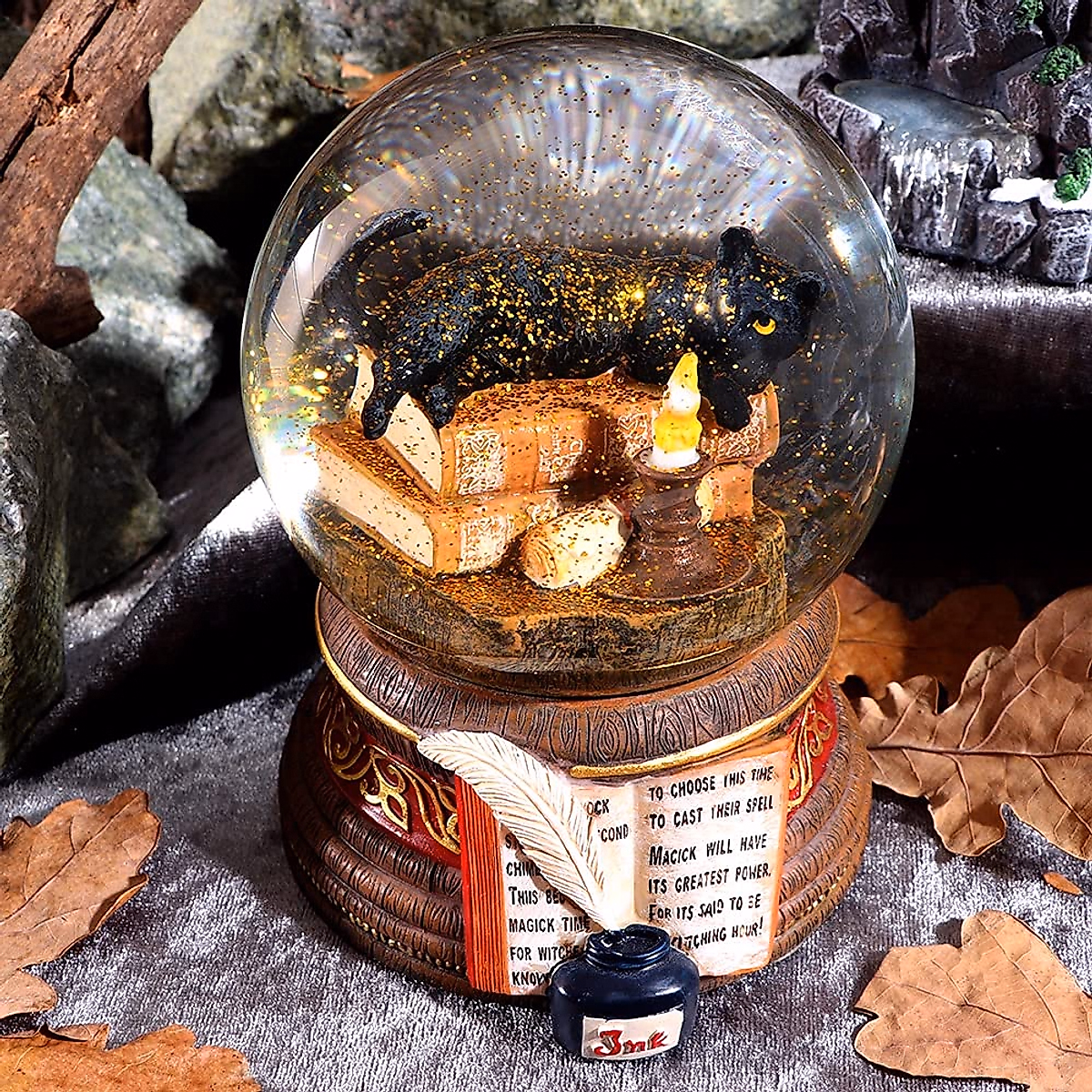Nemesis Now Witching Hour Lisa Parker Snowglobe 11cm Brown, Resin and Glass