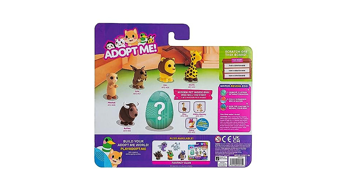 Adopt Me! Pets Multipack Animal Life - Collectible Toys for Kids 6+