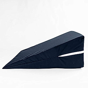 Hermell Products Foam Slant with Blue Polycotton Zippered Cover, 10-Inch