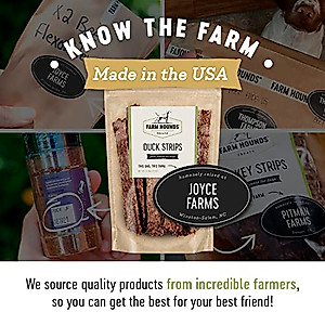 Farm Hounds Premium Natural Duck Treats for Dogs, 100% Made from Humanely-Raised Ducks, No Fillers Added, Nutrient-Rich Duck Jerky Dog Treats, Healthy Delicious Dog Strips, Made in USA