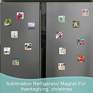 Xuhal 30 Pcs Sublimation Magnets Blanks Car Sublimation Blank Magnets Bulks DIY Decorative Magnets for Home Kitchen Refrigerator Microwave Oven Wall Door Decoration or Office Calendar (2.2 x 2.2 Inch)