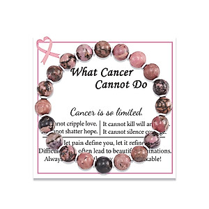 JOGDIAM Breast Cancer Survivor Gifts Bracelets for Woman Breast Cancer Awareness Accessories Motivational Encouragement Inspirational Gifts for Women Best Friend Sister