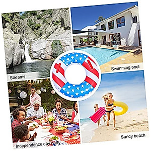 ibasenice 1pc Flag Swimming Ring Inflatable Toys for Kids Toddler Inflatable Pool Summer Toddler Toys Boy Toys Swim Tube Ring Toys Float Water Ring Aquatic Recreation Accessories PVC Beach