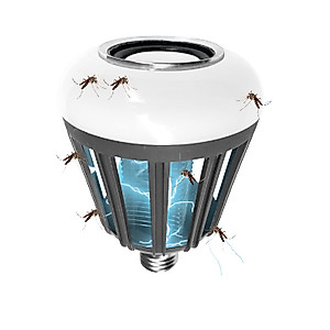 MOSQITUNES Outdoor Bug Zapper, LED Light Indoor Repellant Bluetooth Speaker with Light, Electric Mosquito Zapper lamp Outdoor Electric Fly Mosquito lamp Bug Light Bug Light Satisfying LED