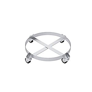 SHOPCraft Heavy Duty Steel Drum Dolly, 1000 lbs Capacity Barrel Drum Dolly with Heavy Duty Non Marking Swivel Casters, Dolly Fits 35 gal & 55 Gal Drum Non Tipping Industrial Grade Dolly